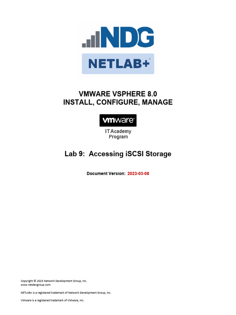 vSphere_ICM_8_Lab_09 | PDF | Computer Network | Network Architecture vSphere_ICM_8_Lab_09 | PDF | Computer Network | Network Architecture