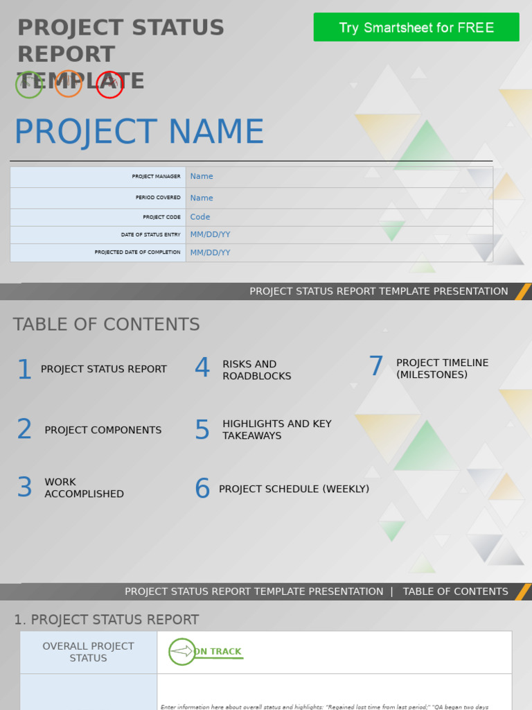 Project Status Report Template | PDF | Computing
