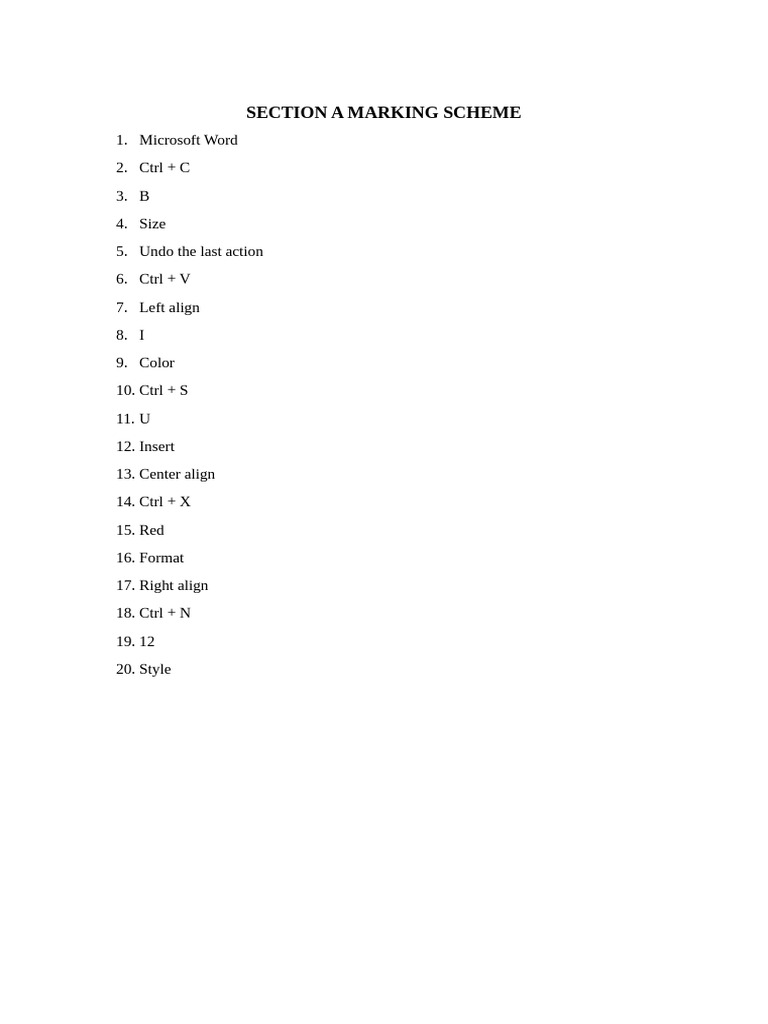 Marking Scheme | PDF