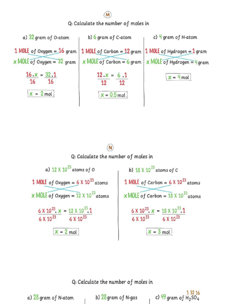 Mole Calculation | PDF
