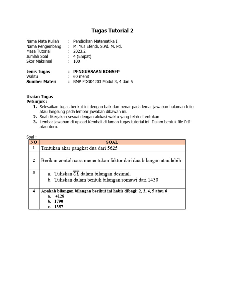Tugas Tutorial 2 | PDF
