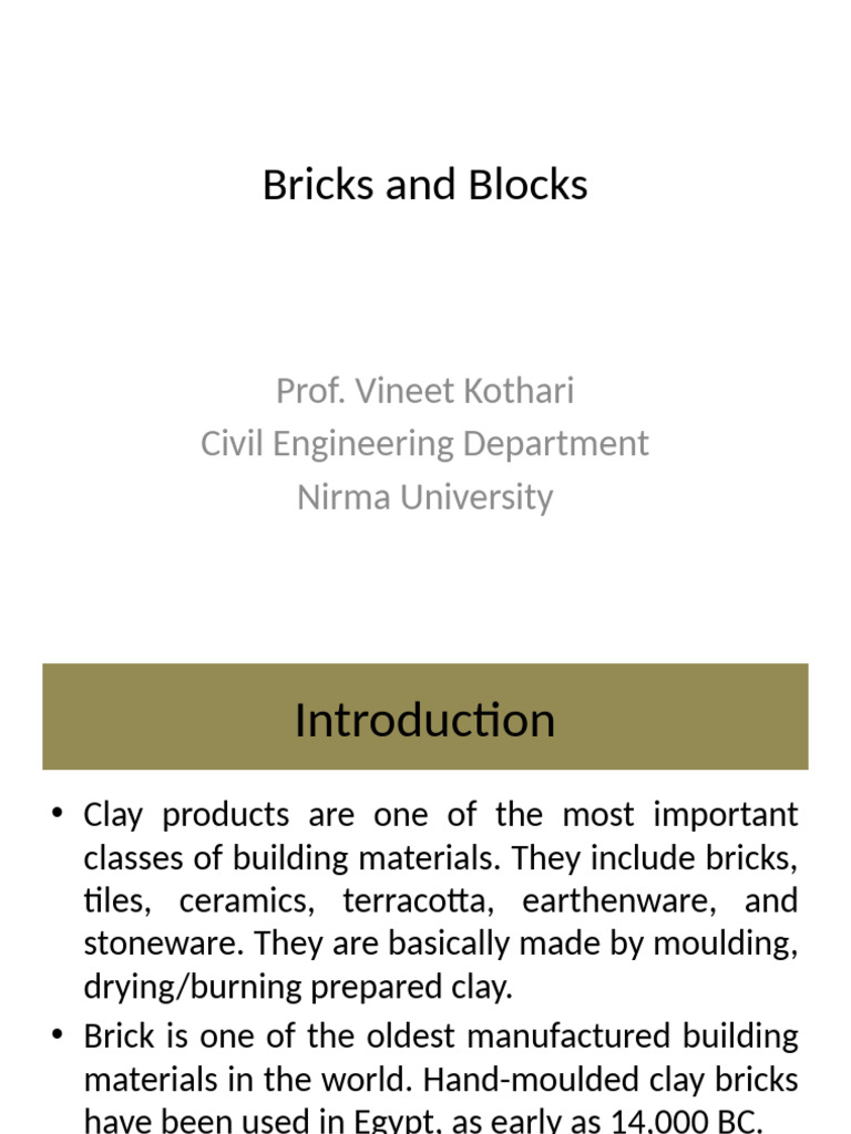 Chapter 3 - Bricks (Autosaved) | PDF | Brick | Lime (Material)