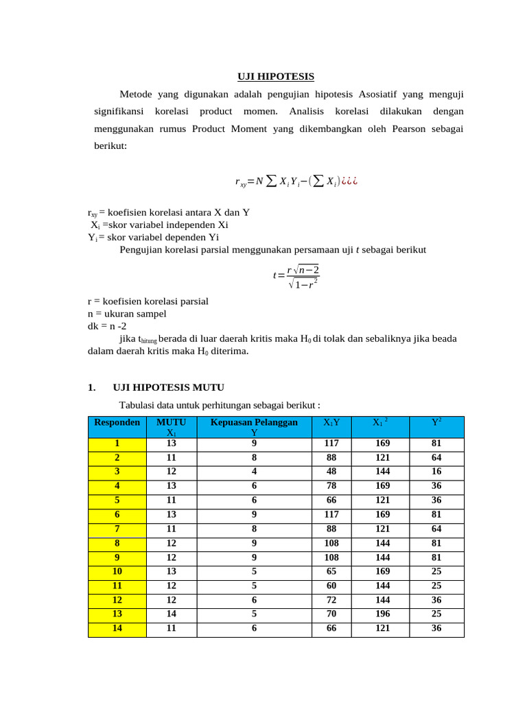 Uji Hipotesis Pdf
