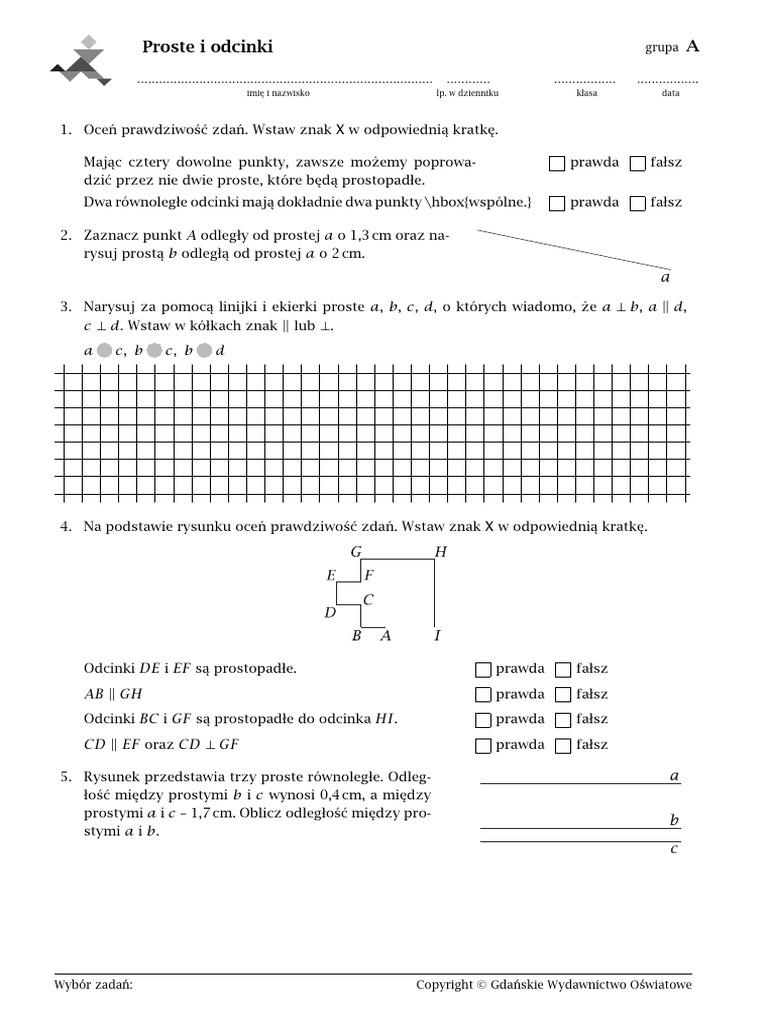 Proste I Odcinki KLLASA 6 A | PDF