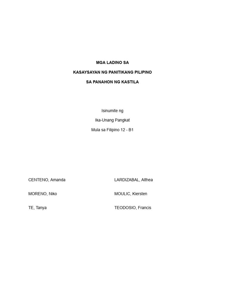 (Pangkat 1) Ladino | PDF