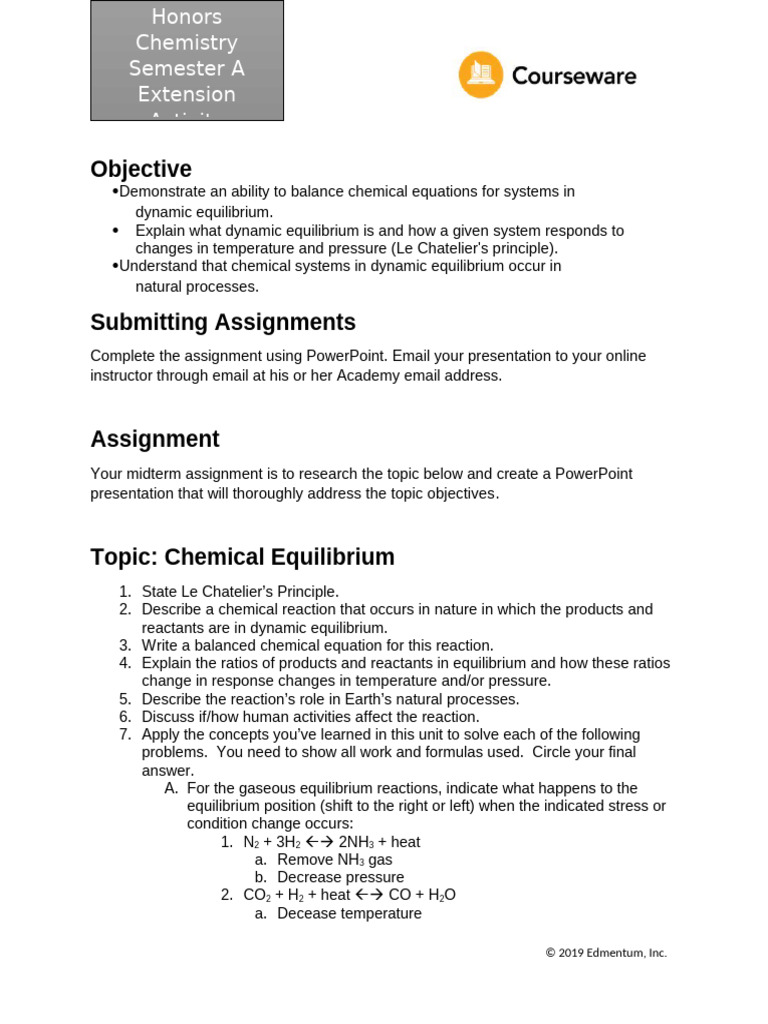 Understanding Chemical Equilibrium Concepts | PDF | Chemical ...