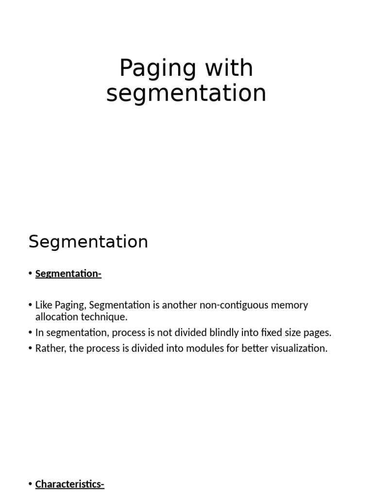 Paging With Segmentation | PDF | Computer Programming | Computer Memory