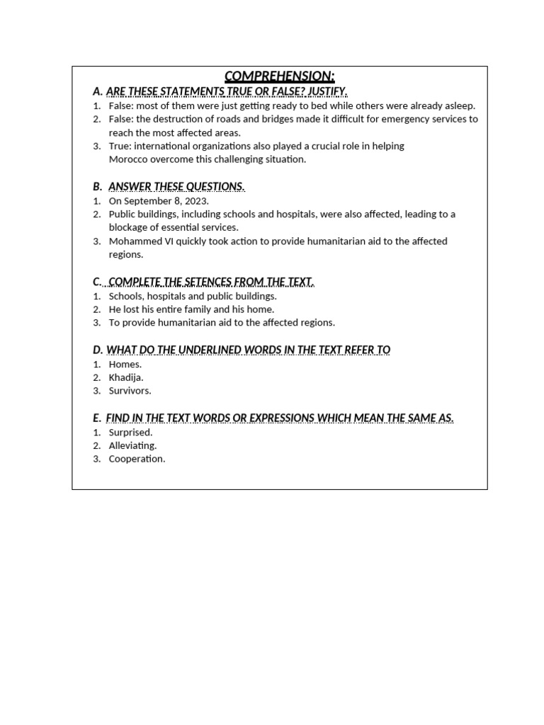 Comprehension 2 | PDF | Politics | Travel