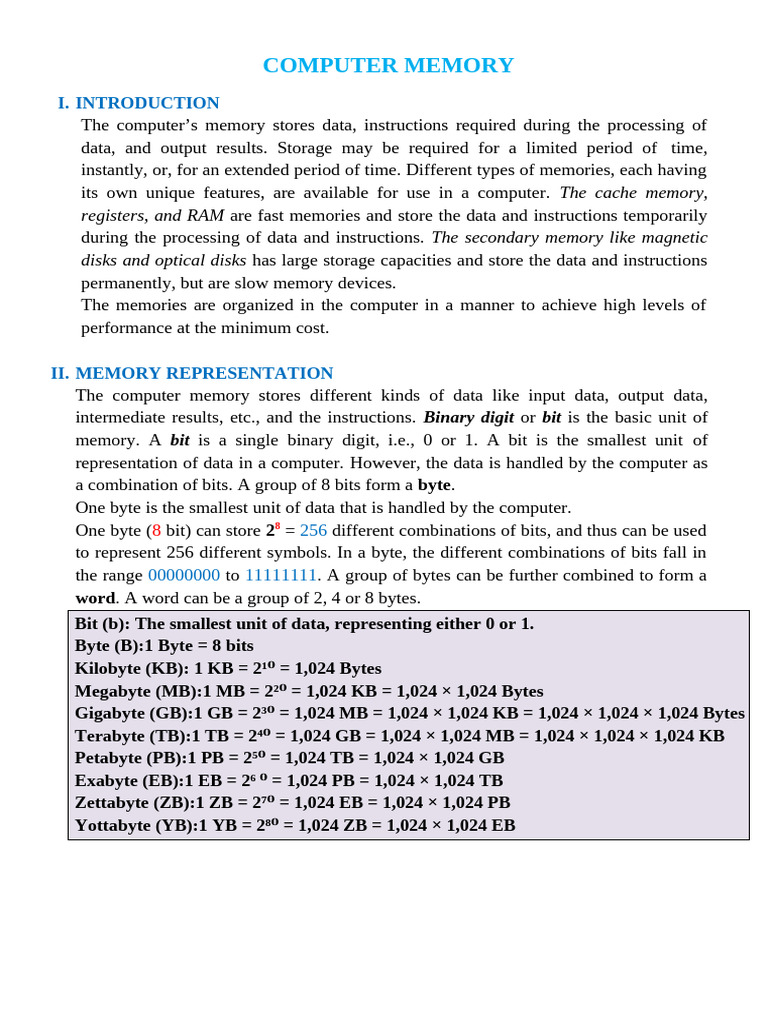 Computer Memory 1 | PDF | Random Access Memory | Cpu Cache