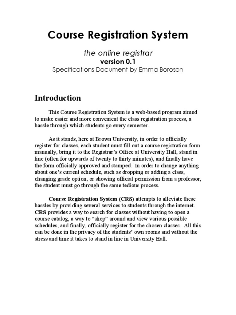 Online Course Registration System Overview | PDF | Button (Computing ...