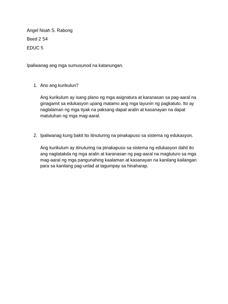 Prelim Written Task 1 | PDF