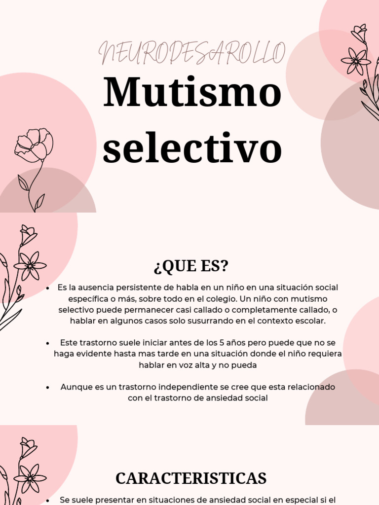 Mutismo Selectivo y Trastorno Obsesivo-Compulsivo | PDF | Desorden ...