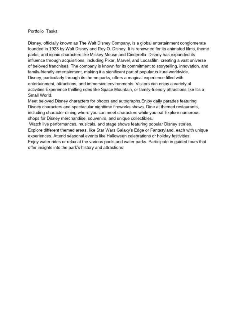 Portfolio Tasks | PDF