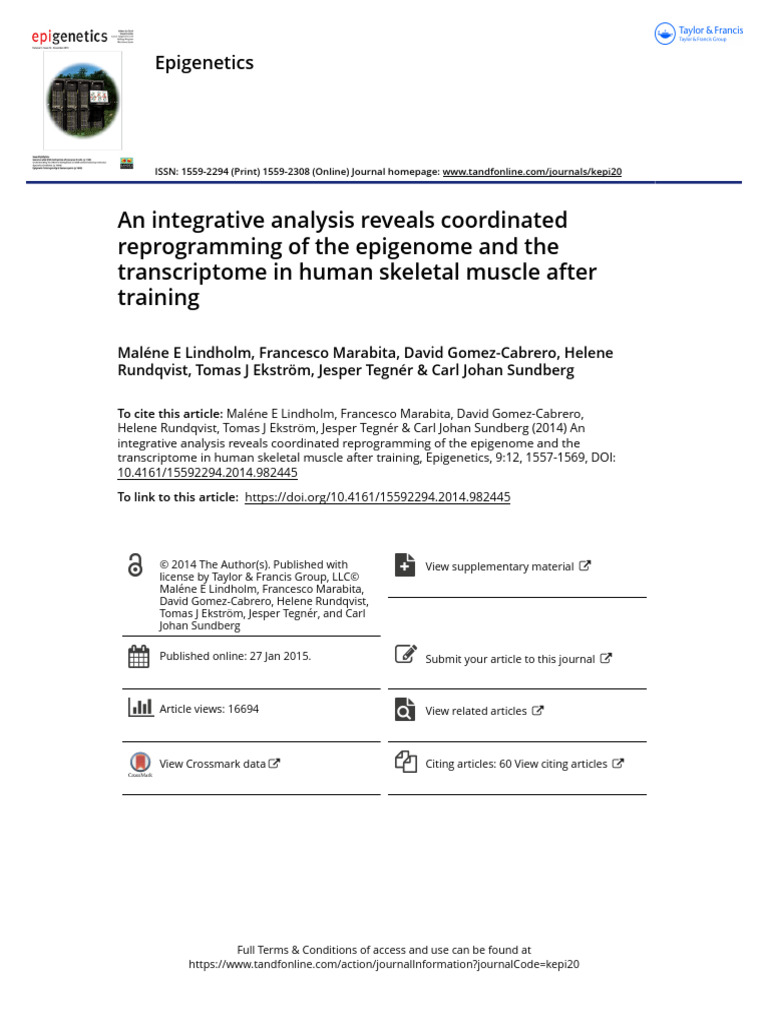 An Integrative Analysis Reveals Coordinated Reprogramming Of The