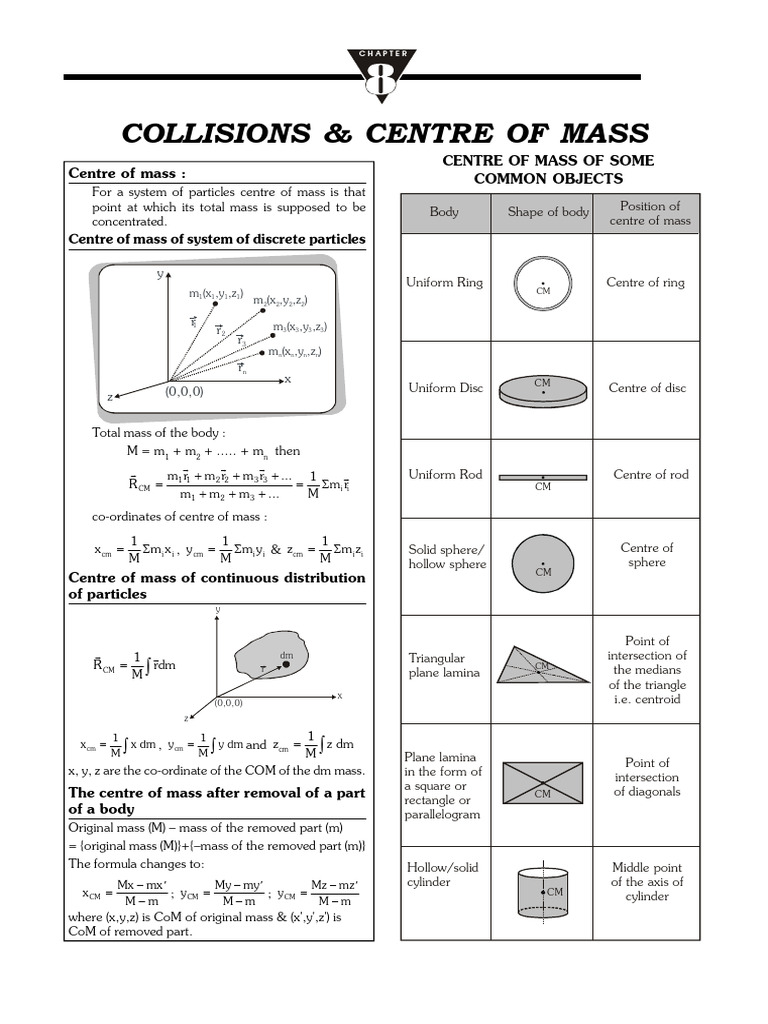 Collisions Centre of Mass | PDF | Collision | Momentum