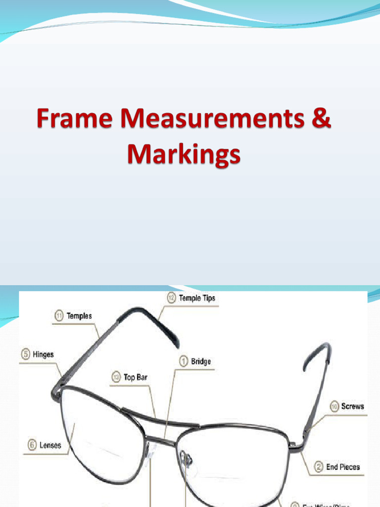 Spectacle Frame Measurement Systems | PDF | Length | Angle