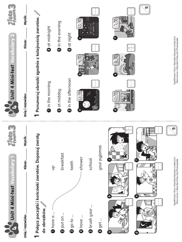 T F3 Unit 4 Mini-Tests | PDF