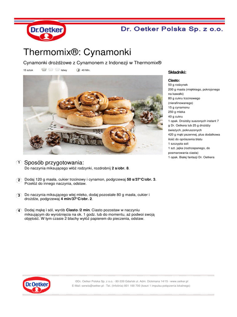 Przepisy PDF Thermomixr Cynamonki | PDF