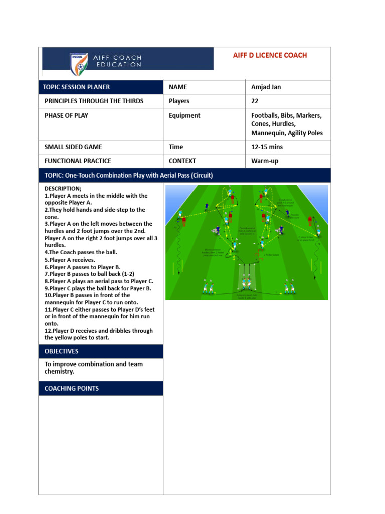 One-Touch Play Session Plan | PDF