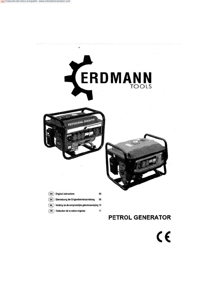 Navod Erdmann 2022.Cs - Es | PDF | Generador eléctrico | Filtración