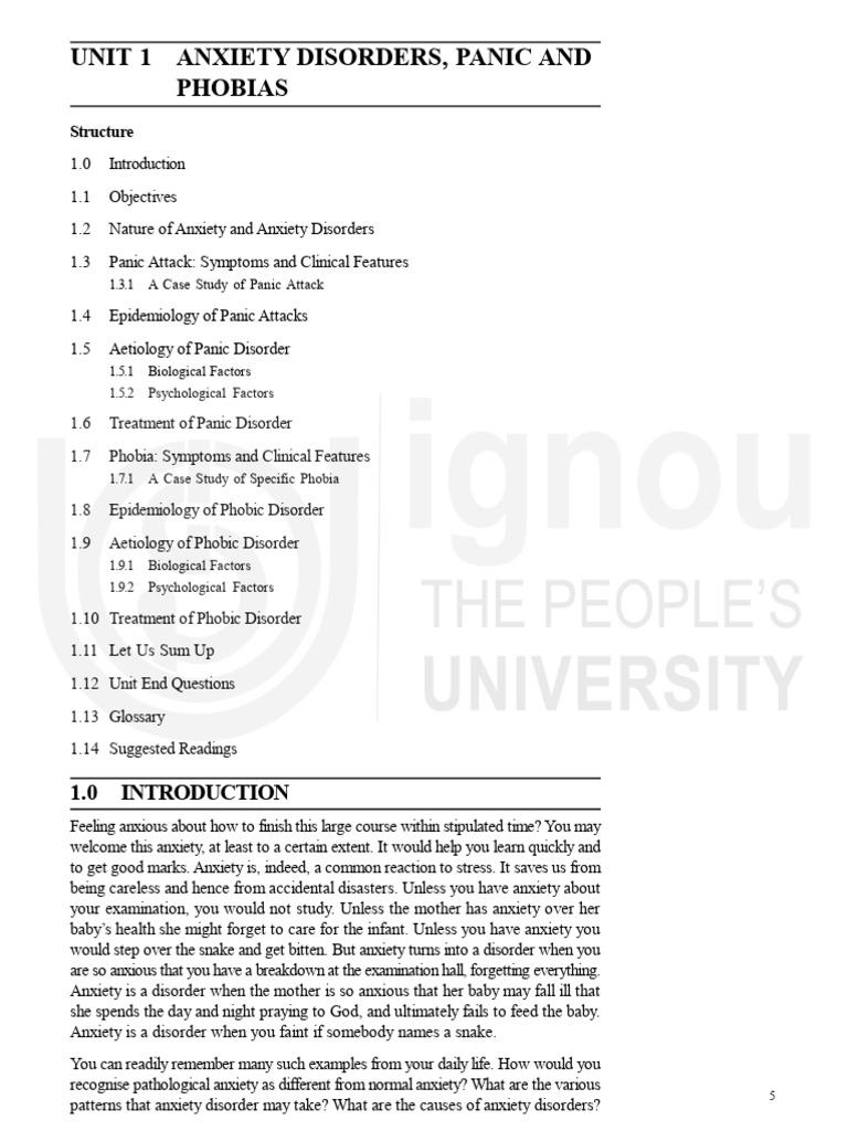 Block-2 | PDF | Phobia | Anxiety
