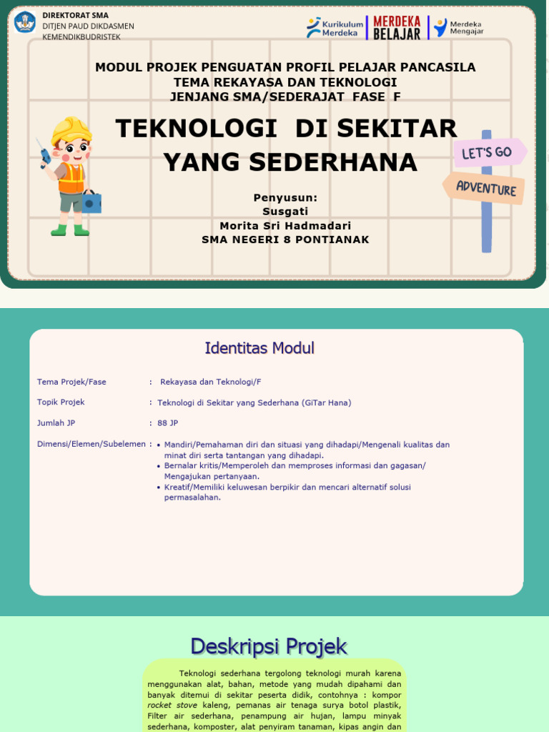 Modul Projek - Teknologi Di Sekitar Yang Sederhana - Fase F - Xvw9g08m98 | PDF