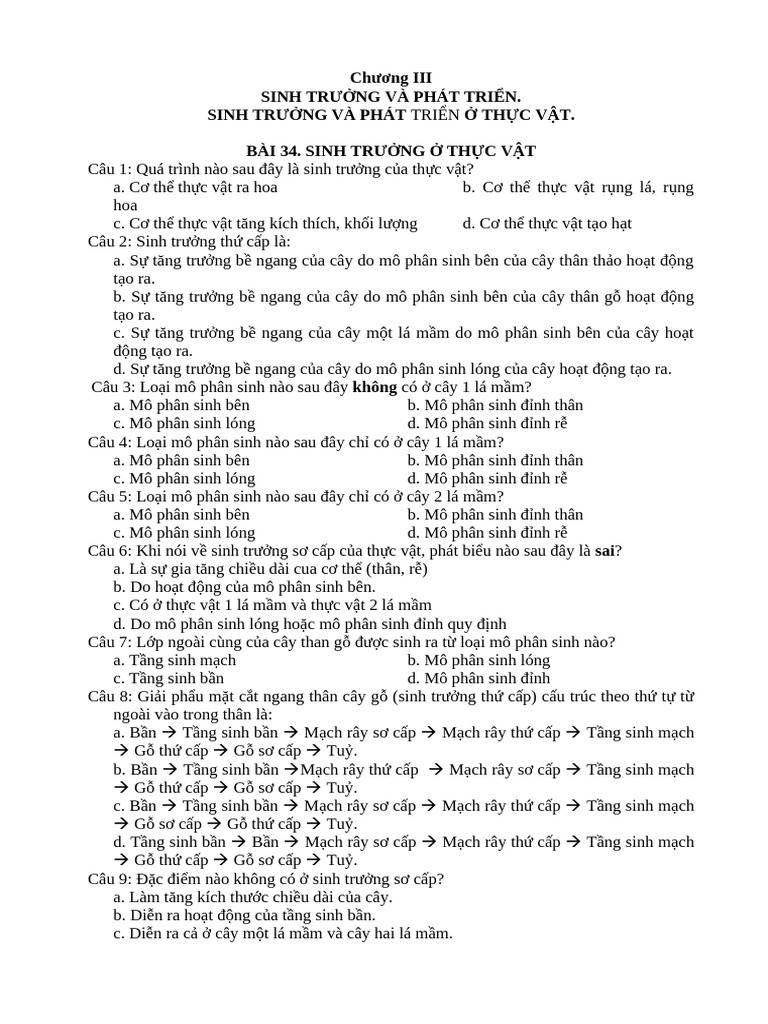 TT HKII SINH 11 Copyy | PDF