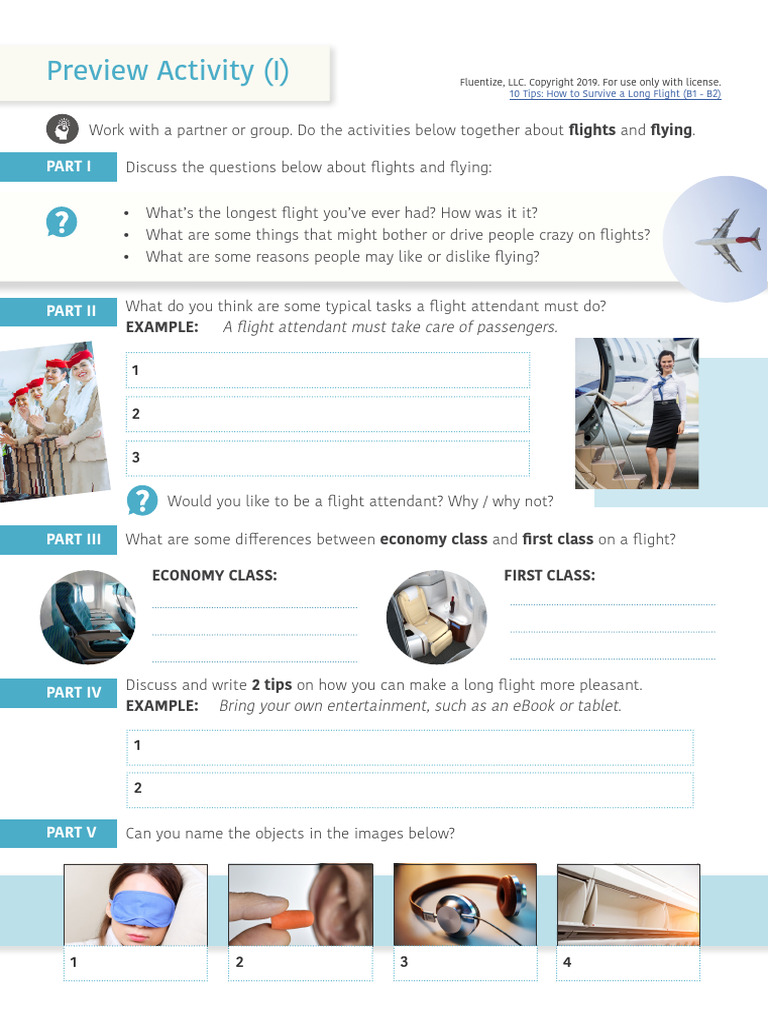 Flyinglong-Distancetipstosurvivealongflight Lessonplan | PDF