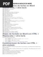Comandos básicos de Word y atajos | PDF