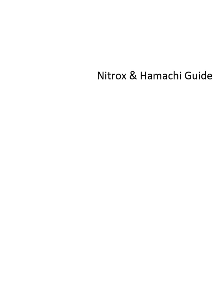 Nitrox and Hamachi | PDF | Computer Hardware | System Software