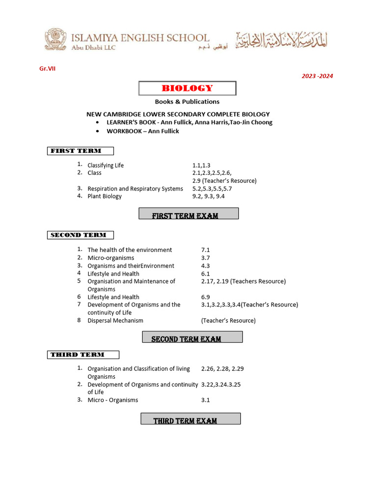 Biology: Books & Publications New Cambridge Lower Secondary Complete ...