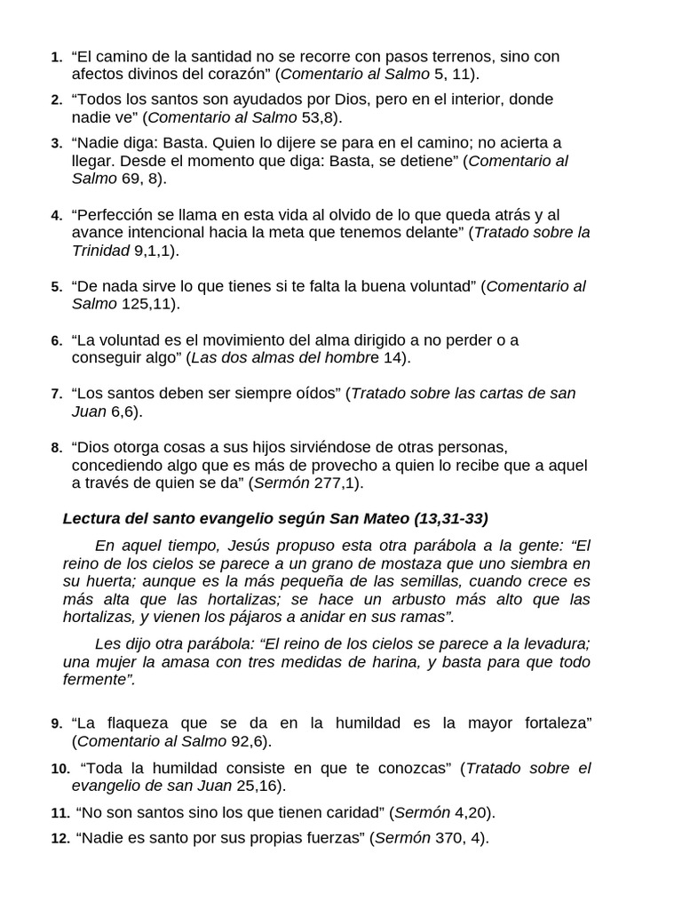 Lectura Del Santo Evangelio Según San Mateo (13,31-33) | PDF
