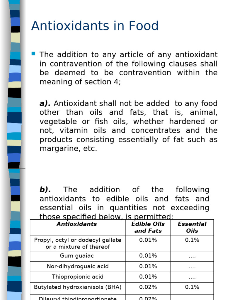 Antioxidant, Stabilizer | PDF | Sugar Substitute | Chemistry