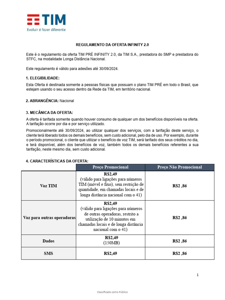 Regulamento_INFINITY_20 | PDF | Internet | Aplicativo para celular