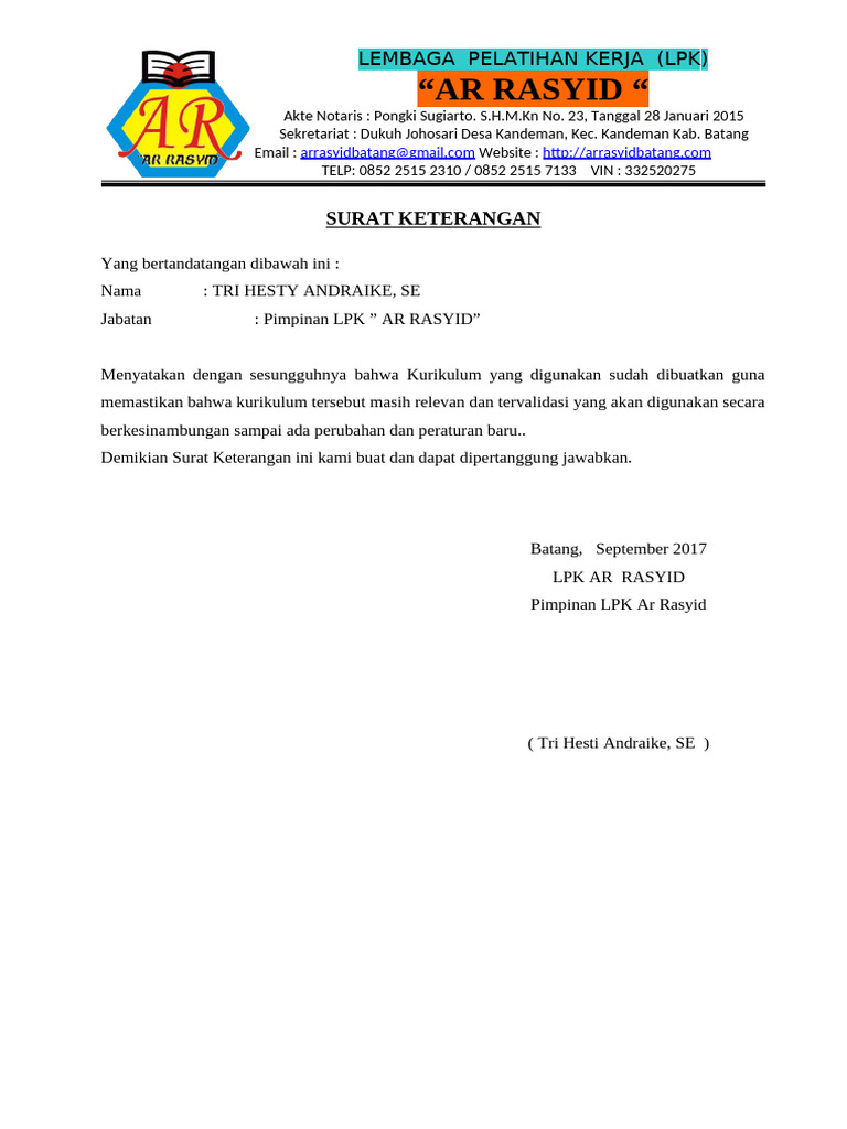 S2.3b (Surat Keterangan) | PDF