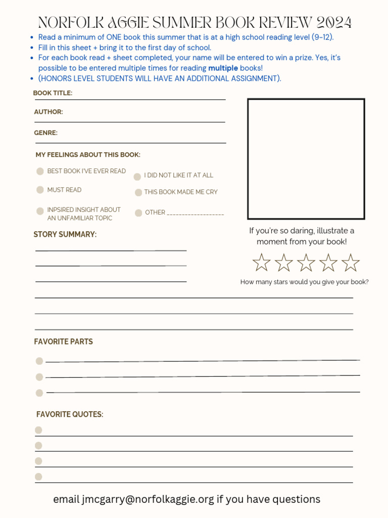 Norfolk Aggie Summer Book Review 2024 | PDF