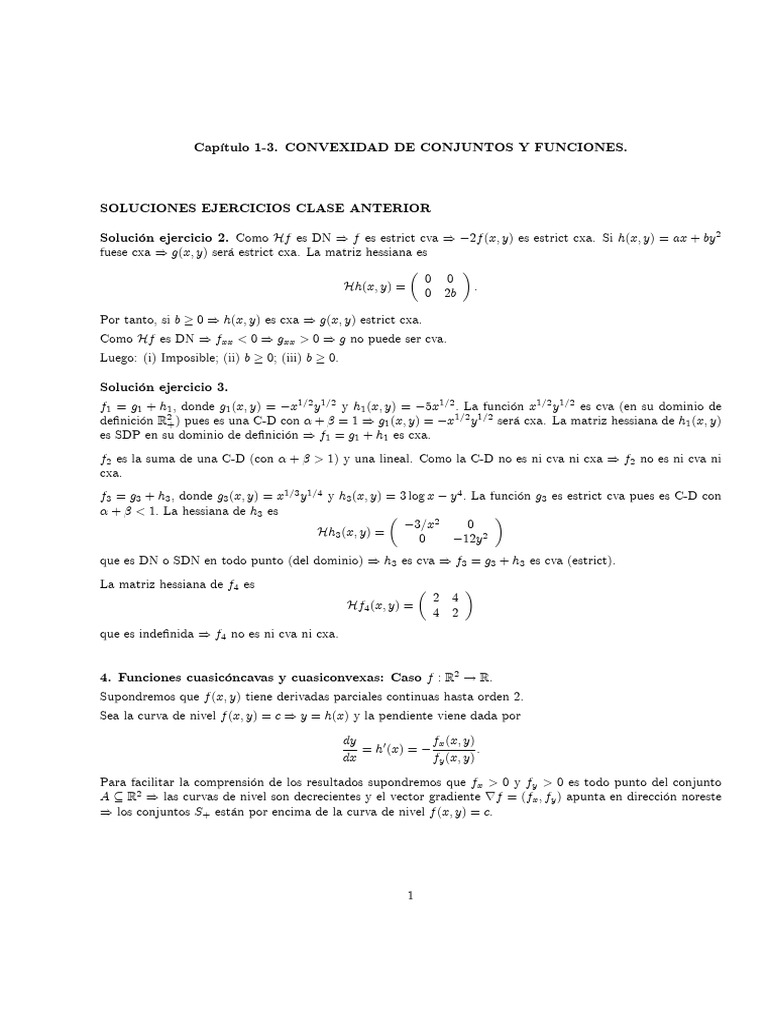 Cap1 Clase3 | PDF | Conjunto convexo | Cálculo