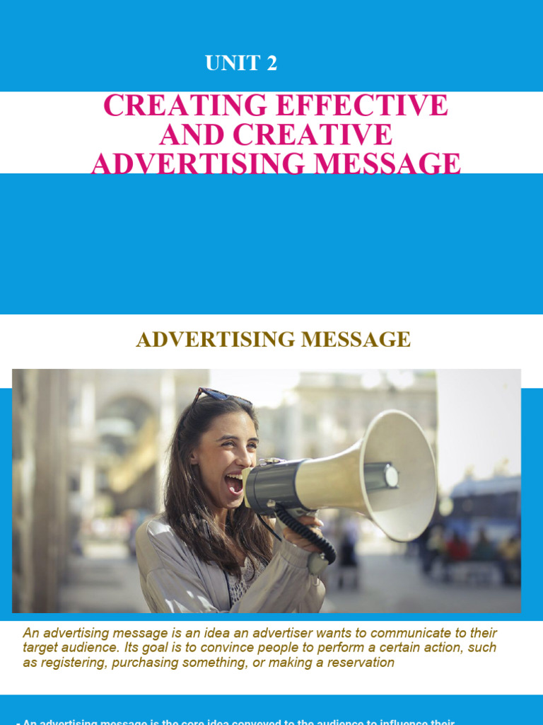 Adv Unit 2 (1) | PDF | Advertising | Target Audience