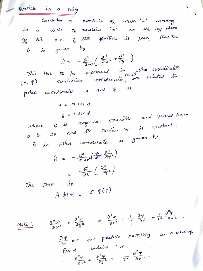 Particle in A Ring | PDF