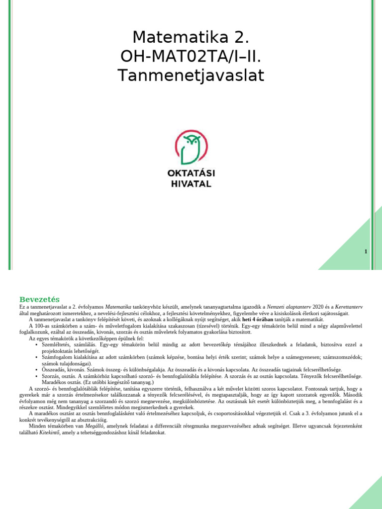Tanmenet 1. Feltötltés 1 | PDF