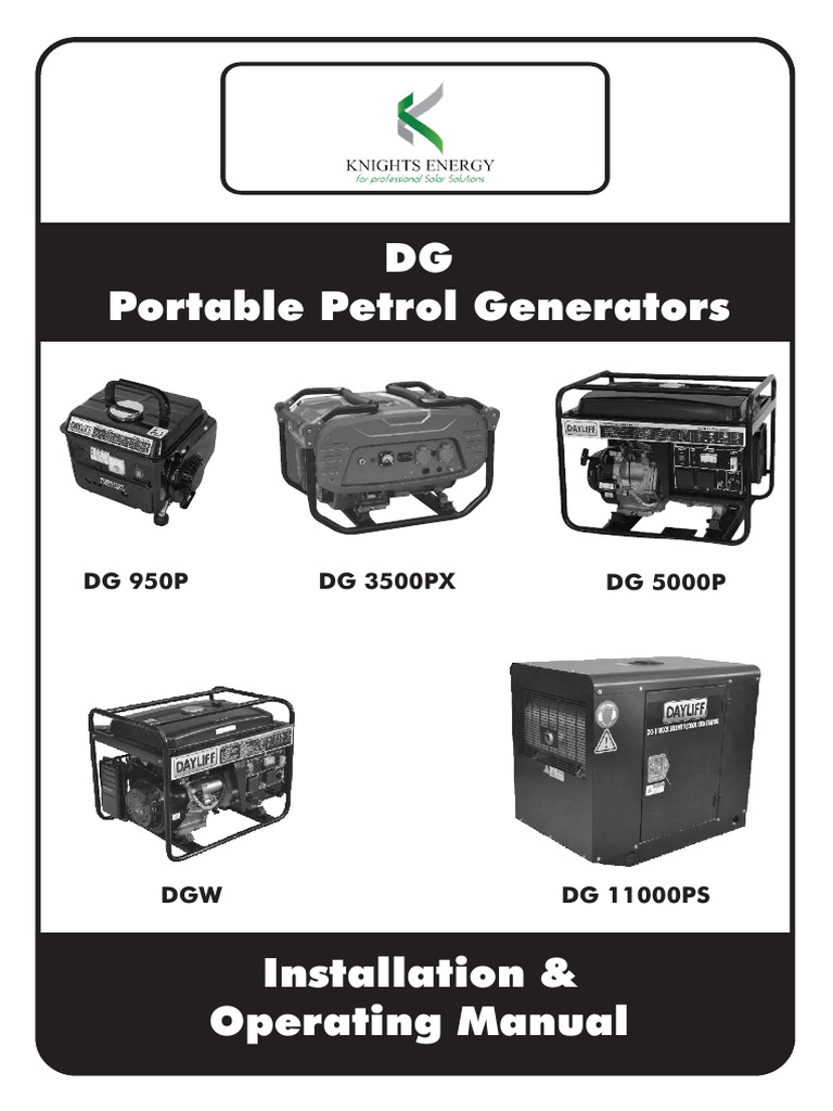 Generator Operation Manual | PDF | Electric Generator | Direct Current