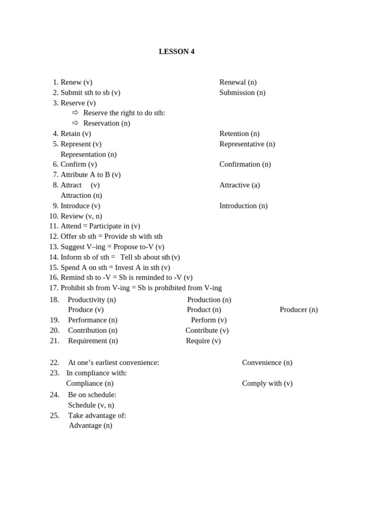 Ktra Tu Vung Lesson 4 Official | PDF | Business