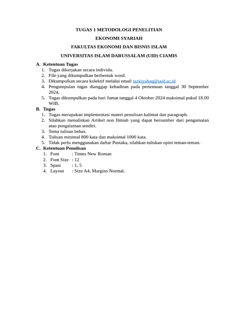 Tugas 1 Metodologi Penelitian | PDF