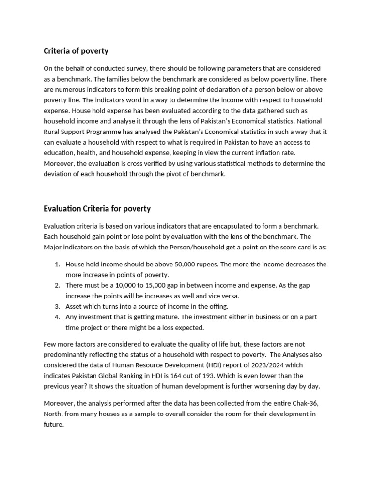 povert determination | PDF | Poverty | Poverty & Homelessness