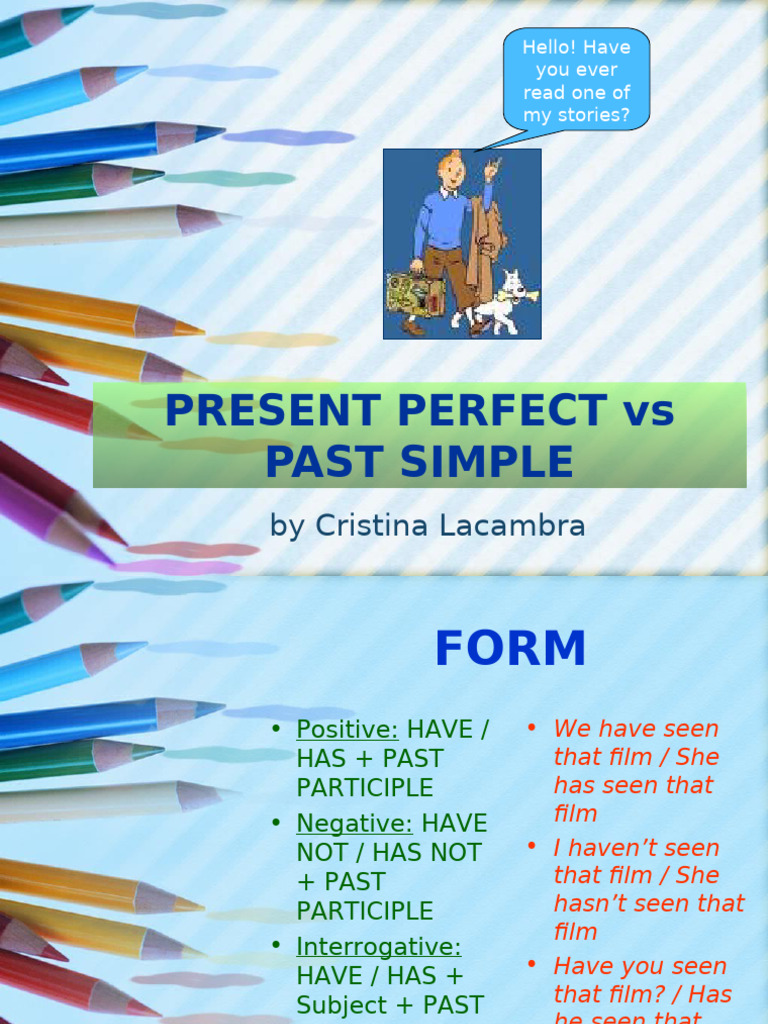 Present Perfect Vs Past Simple Grammar Guides 39715 | PDF | Linguistics ...