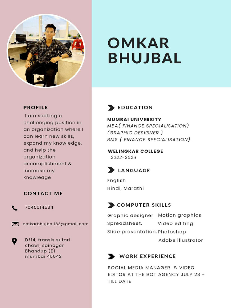 Omkar Bhujbal Updated Resume | PDF
