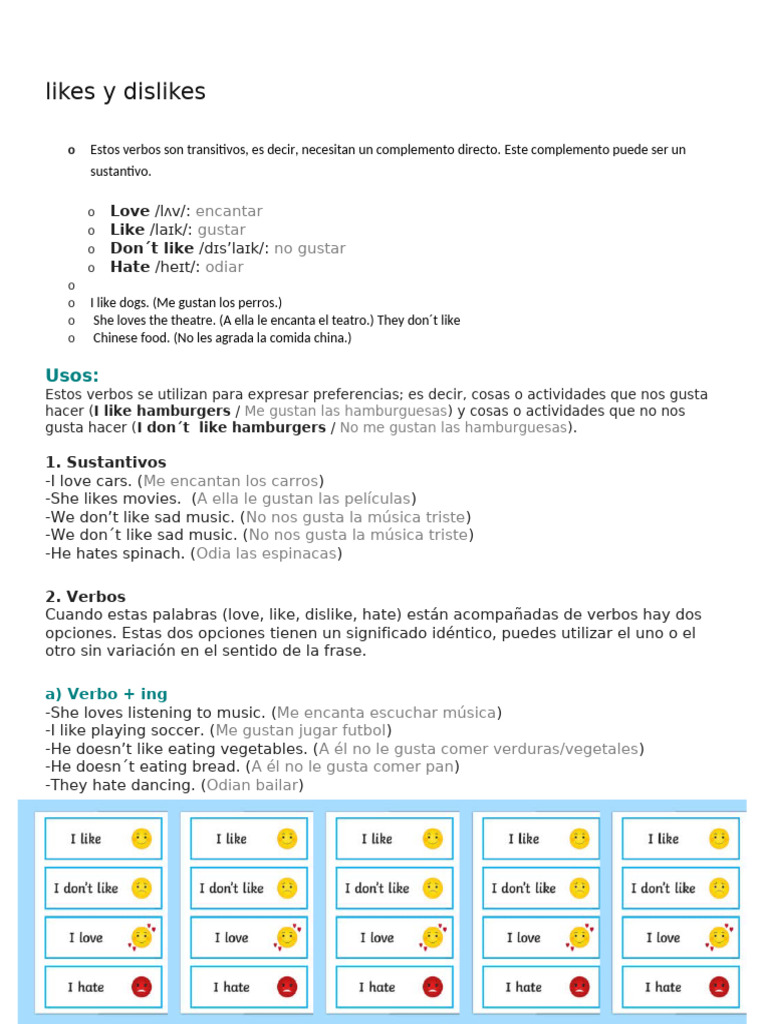 Likes y Dislikes | PDF
