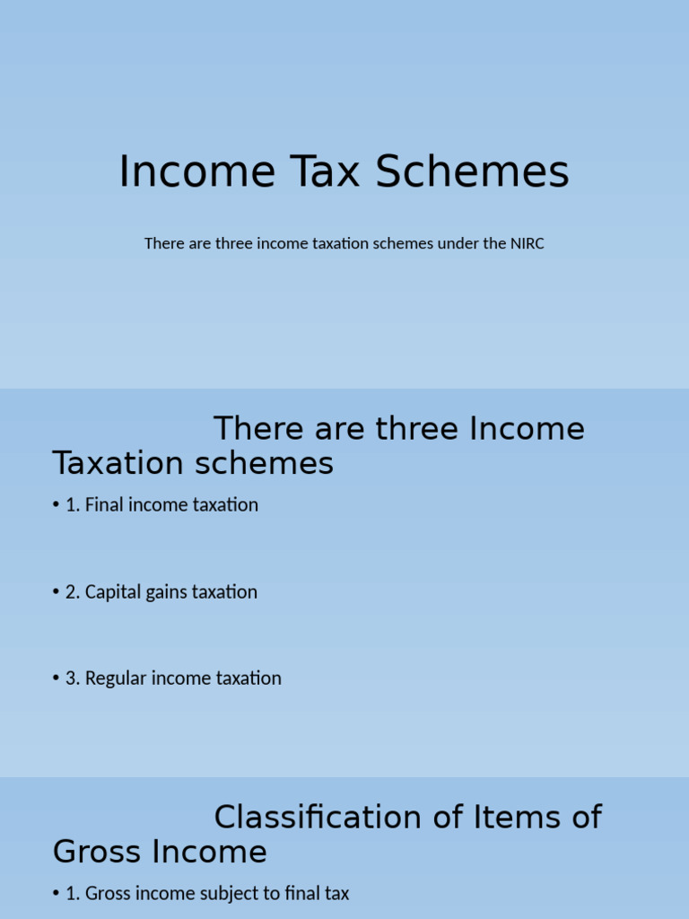 MIDTERM September 14, 2024 - Lesson 6 - Income Tax Scheme | PDF | Taxes ...