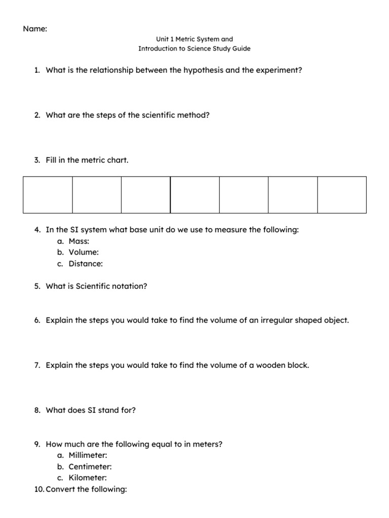 Unit 1 Study Guide | PDF | Teaching Methods & Materials | Home & Garden