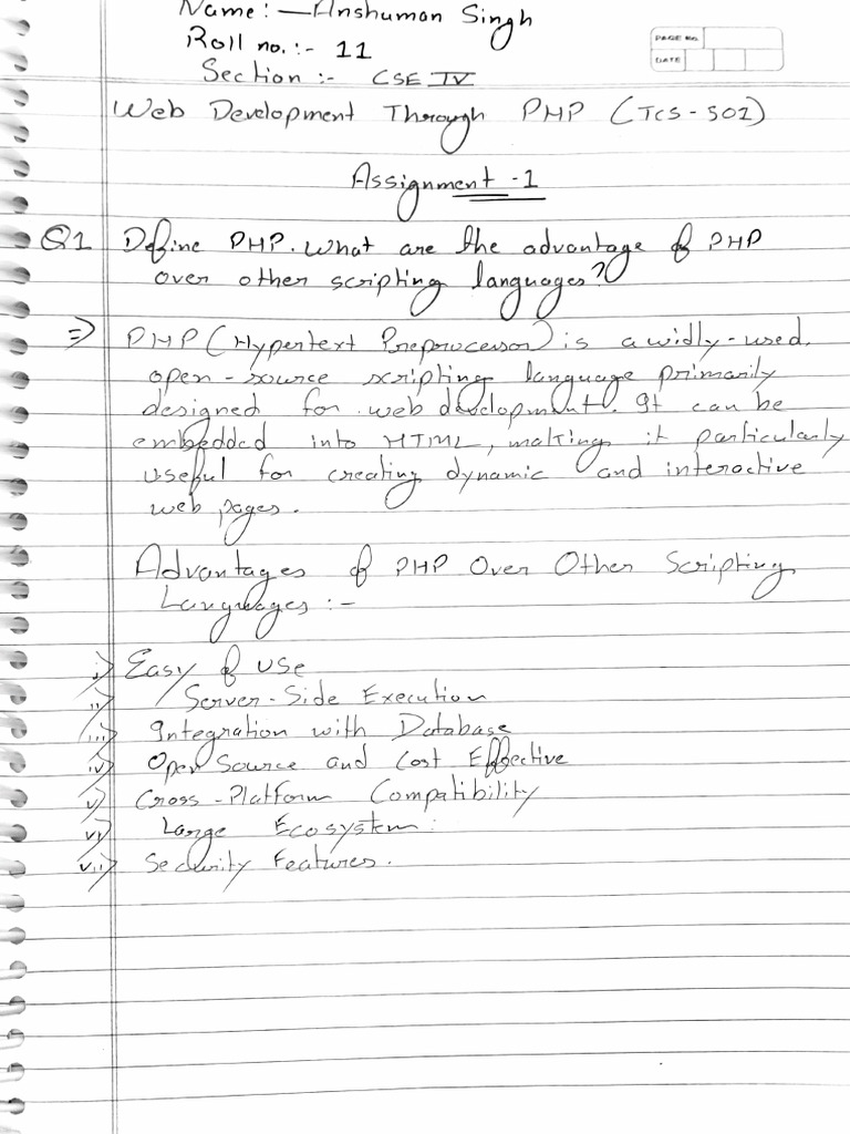 Anshuman PHP Assignment - 1 | PDF